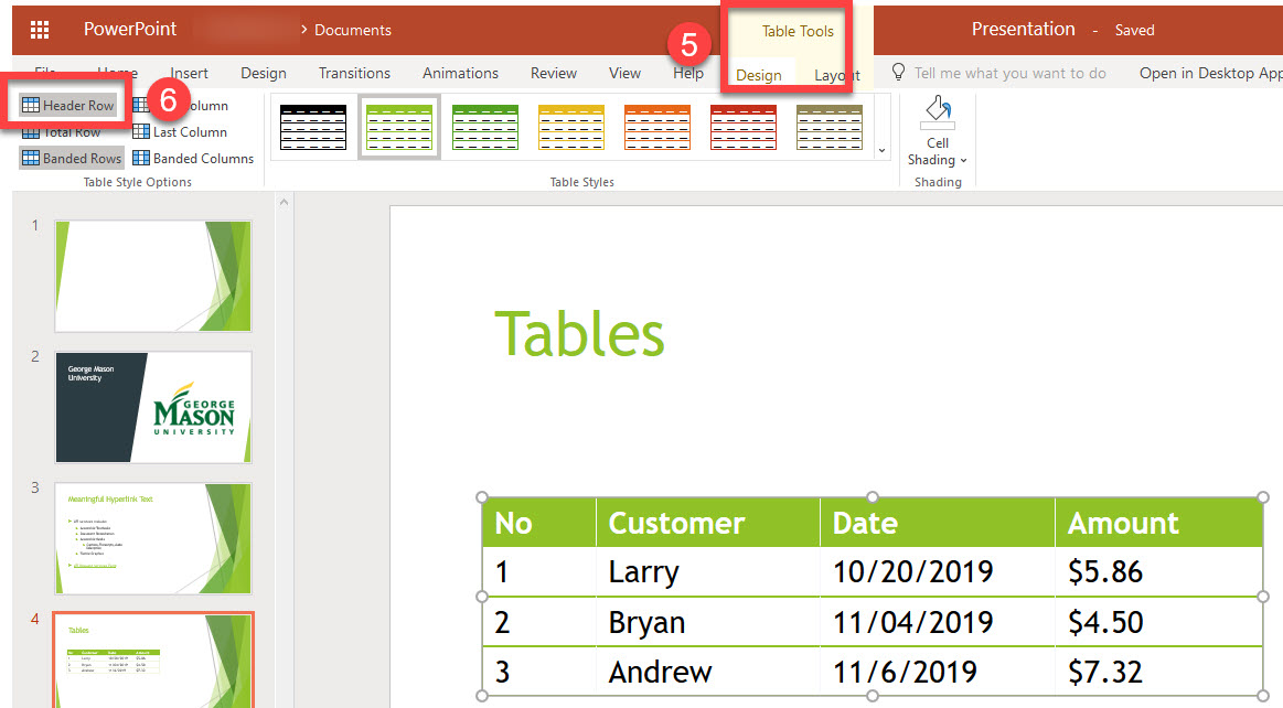 Creating Accessible Tables (PPT) – Assistive Technology Initiative